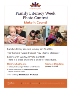Stay tuned for the 2024 Family Week activity. | Langley Literacy Network
